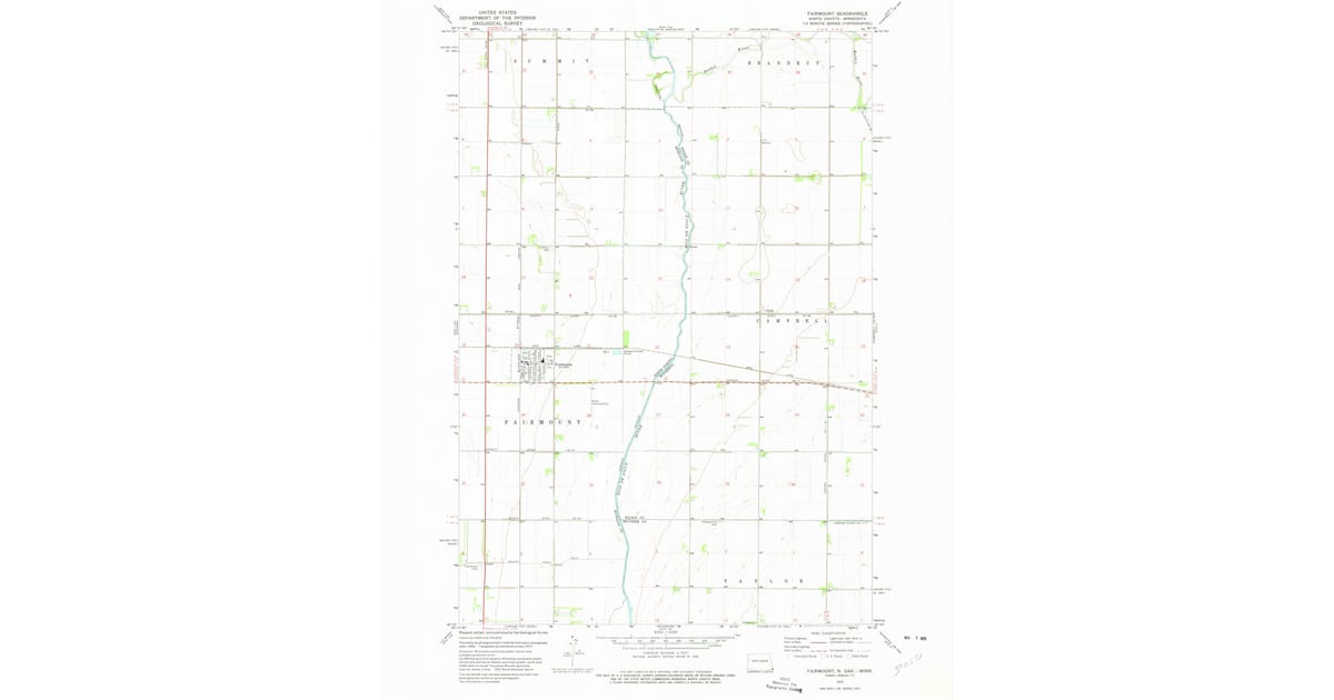 1973 Map of Fairmount, ND — High-Res | Pastmaps