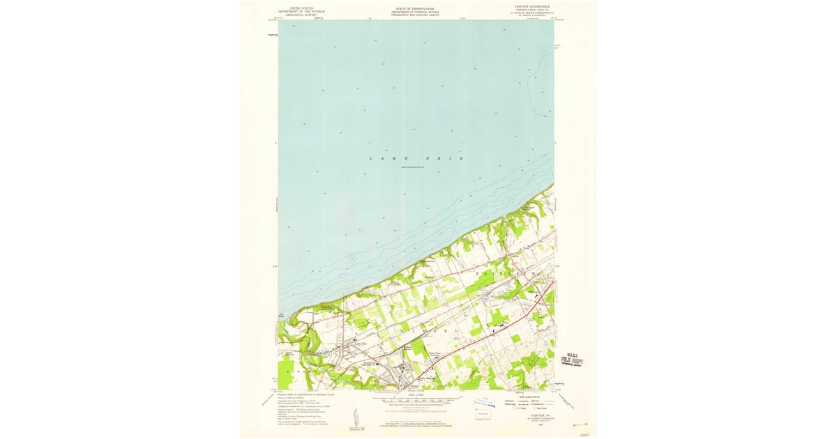 1957 Map of Fairview, Erie County, PA — High-Res | Pastmaps