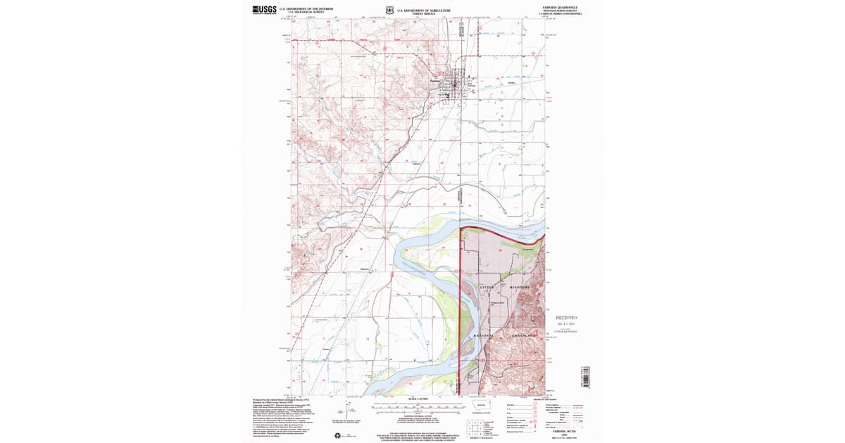 1997 Map of Fairview, MT — High-Res | Pastmaps