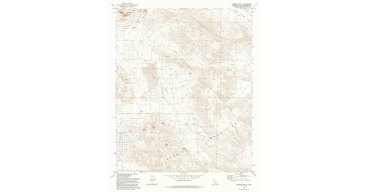 1993 Map of Fairview Valley, San Bernardino County, CA — High-Res ...