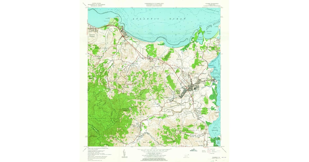 1960s Maps of Río Abajo, Ceiba | Pastmaps