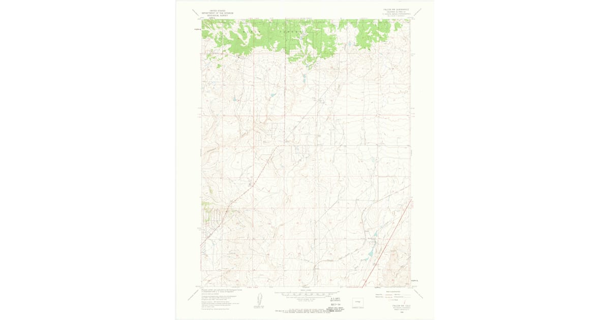 1961 Map of Falcon NW, El Paso County, CO — High-Res | Pastmaps