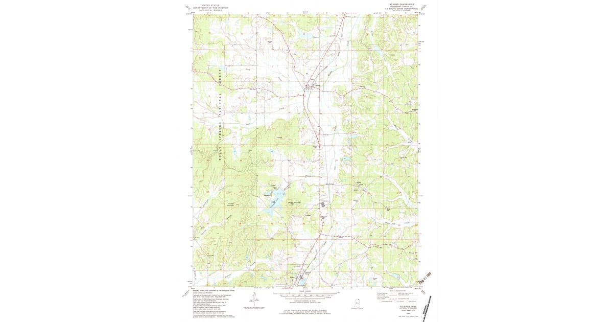 1982 Map of Falkner, MS — High-Res | Pastmaps