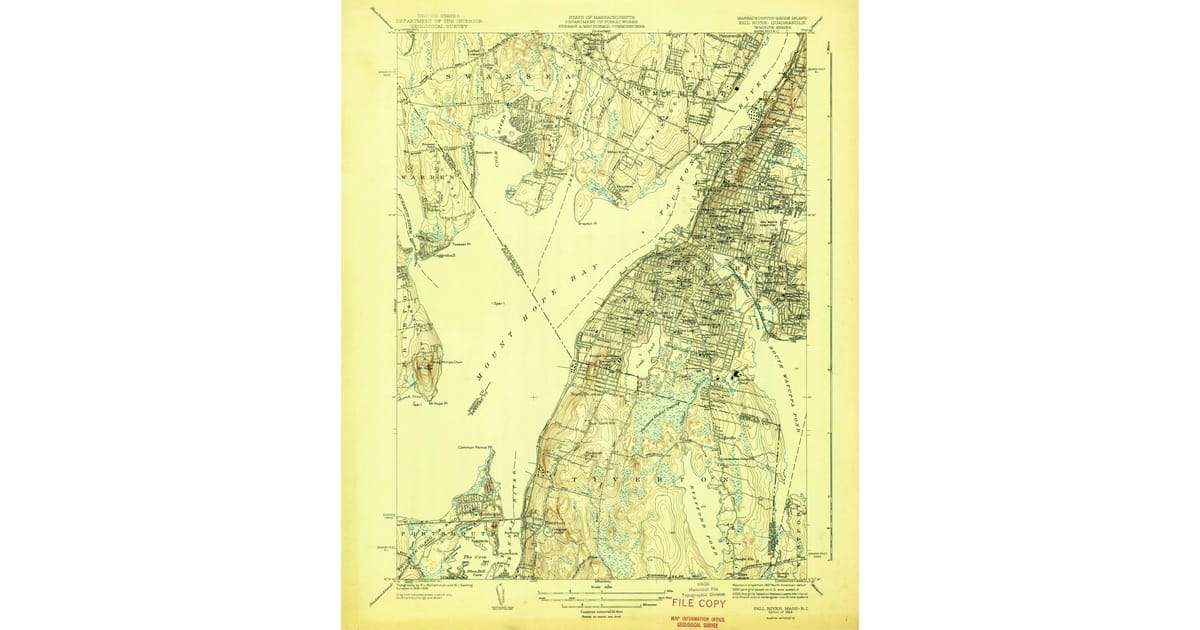 1944 Map of Fall River, MA — High-Res | Pastmaps