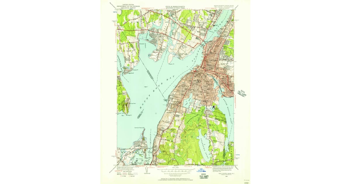 1949 Map of Fall River, MA — High-Res | Pastmaps
