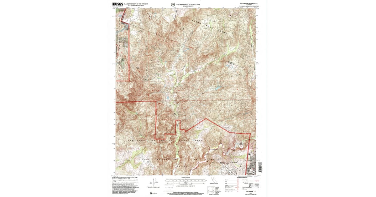 1997 Map of Fallbrook, CA — High-Res | Pastmaps