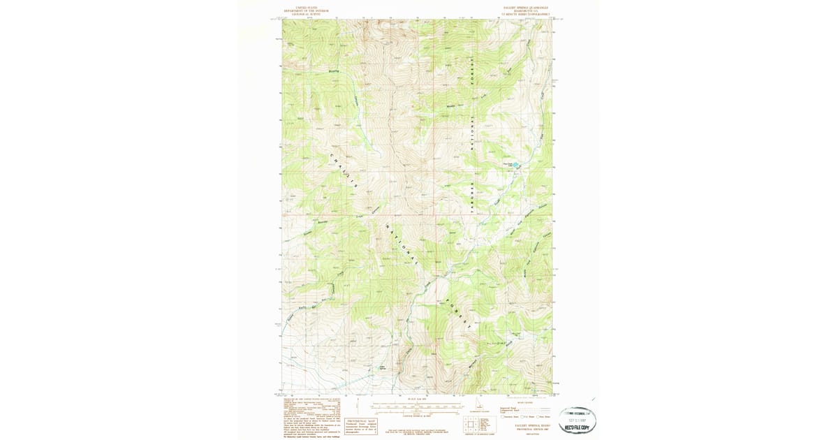 1987 Map of Fallert Springs, Butte County, ID — High-Res | Pastmaps