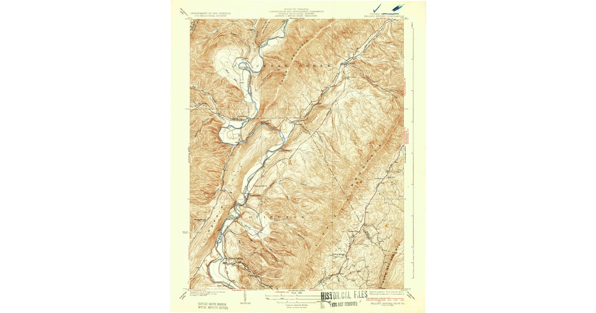 1932 Map of Falling Spring, WV — High-Res | Pastmaps