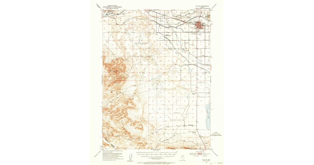 1951 Map of Fallon, NV — High-Res | Pastmaps