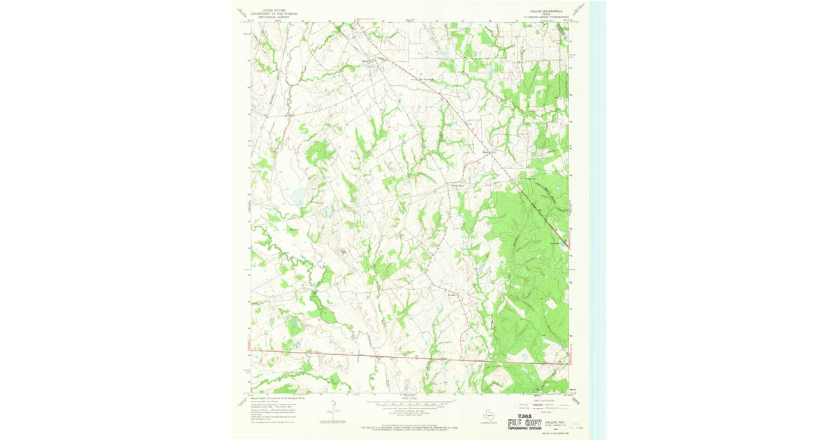 1966 Map of Fallon, Limestone County, TX — High-Res | Pastmaps