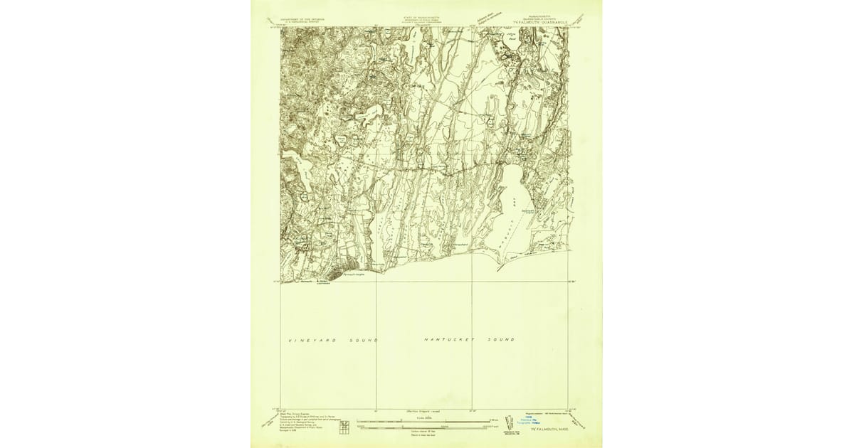 1930s Maps of Dukes County, MA | Pastmaps