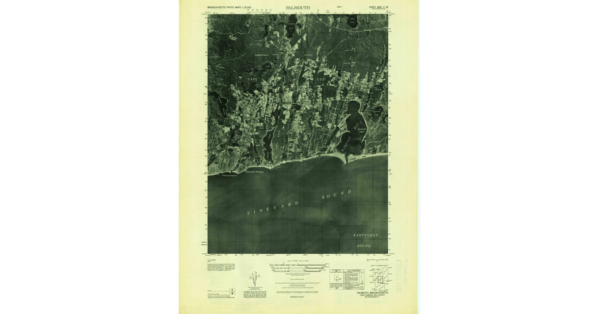 1949 Map of Falmouth, Barnstable County, MA — High-Res | Pastmaps