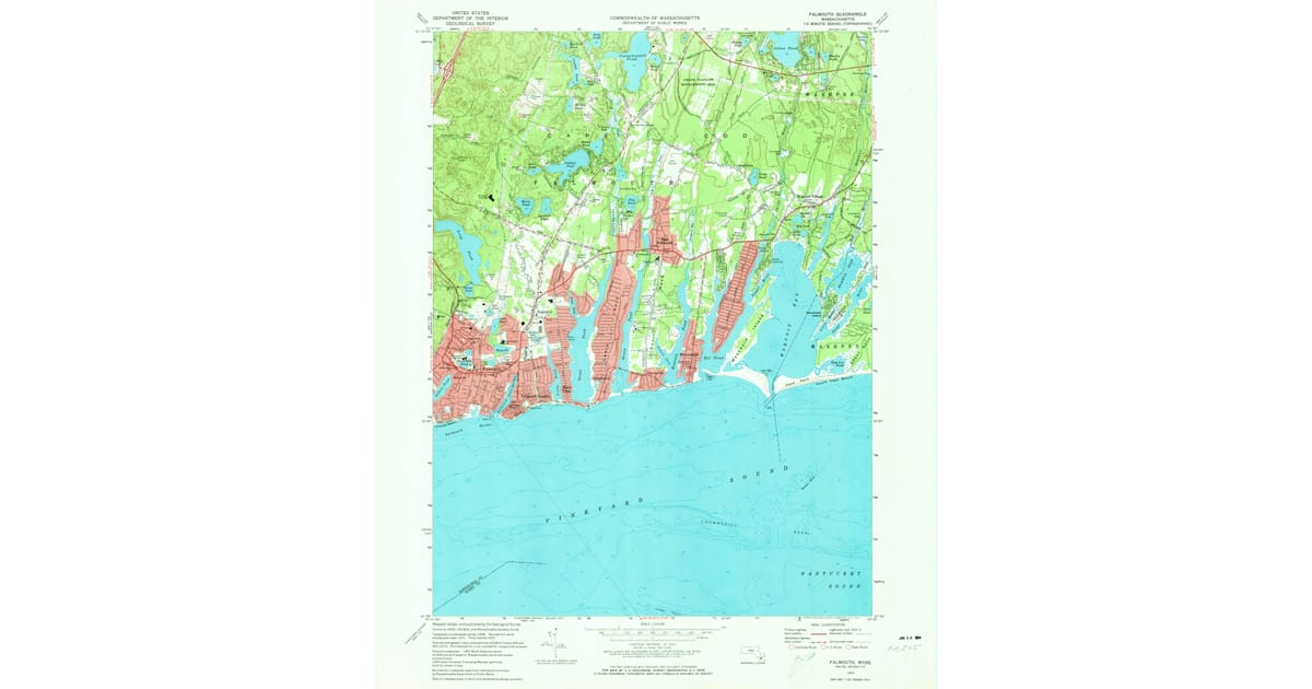 1972 Map of Falmouth, Barnstable County, MA — High-Res | Pastmaps