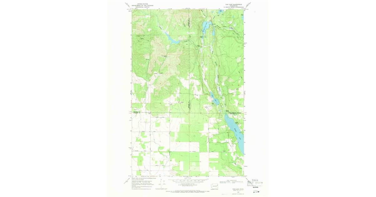 1968 Map of Fan Lake, Spokane County, WA — High-Res | Pastmaps