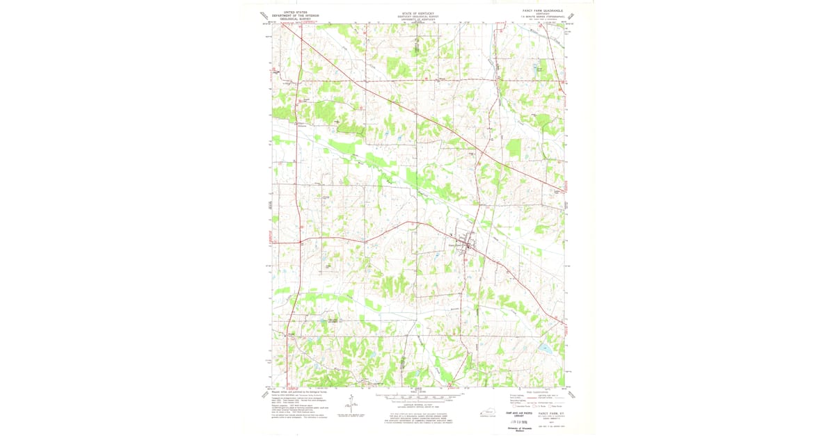 1977 Map of Fancy Farm, KY — High-Res | Pastmaps