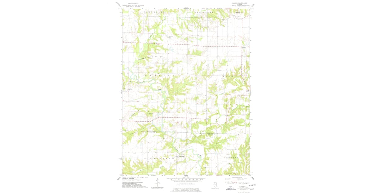1974 Map of Fandon, McDonough County, IL — High-Res | Pastmaps