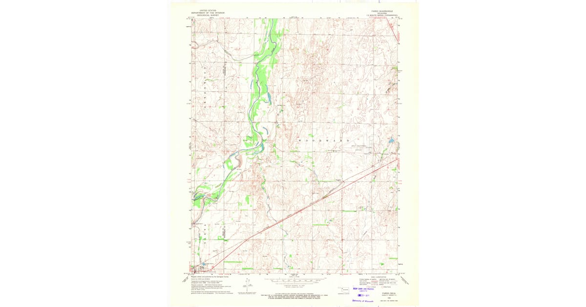 1969 Map of Fargo, OK — High-Res | Pastmaps