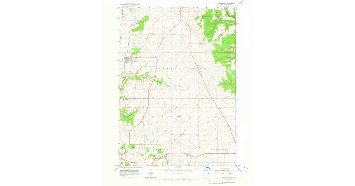 1965 Map of Farmersburg, IA — High-Res | Pastmaps