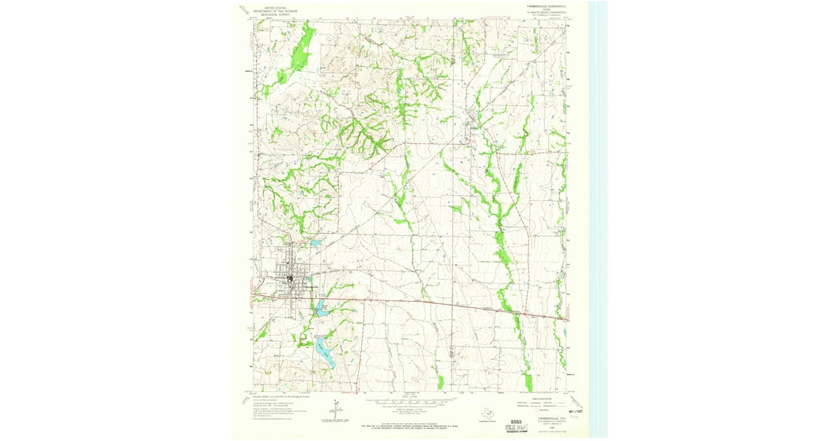 1962 Map of Farmersville, TX — High-Res | Pastmaps