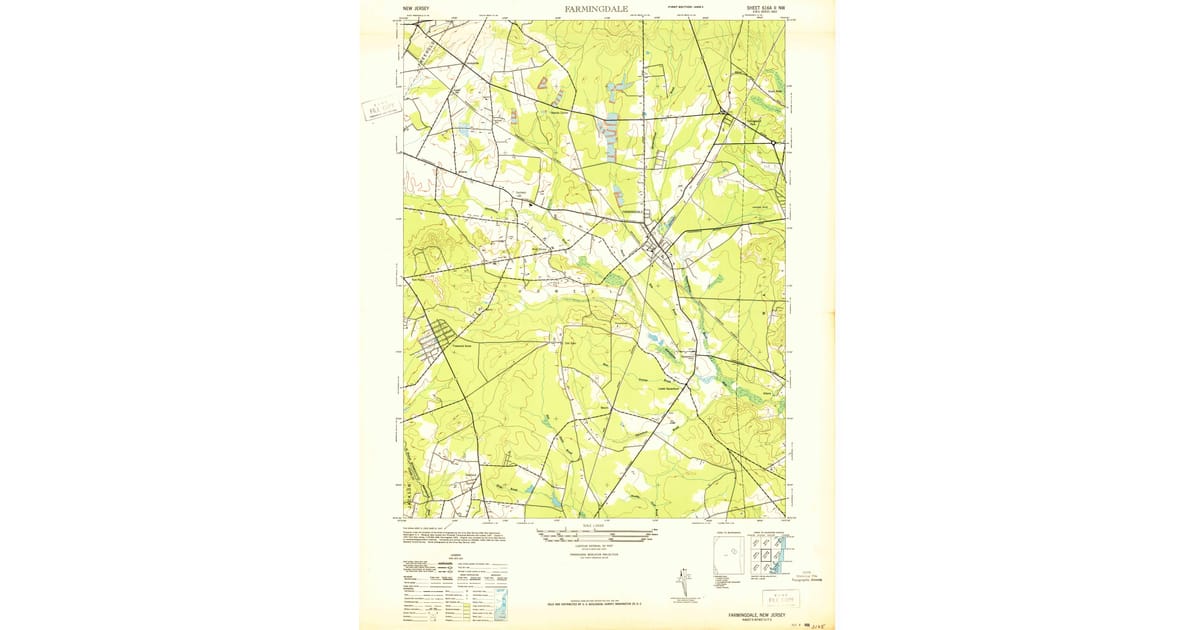 1940s Maps of West Farms, Howell Township | Pastmaps