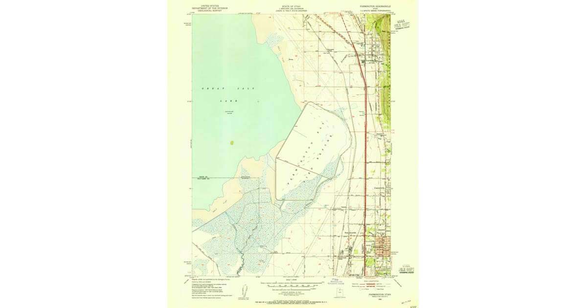1952 Map of Farmington, UT — High-Res | Pastmaps