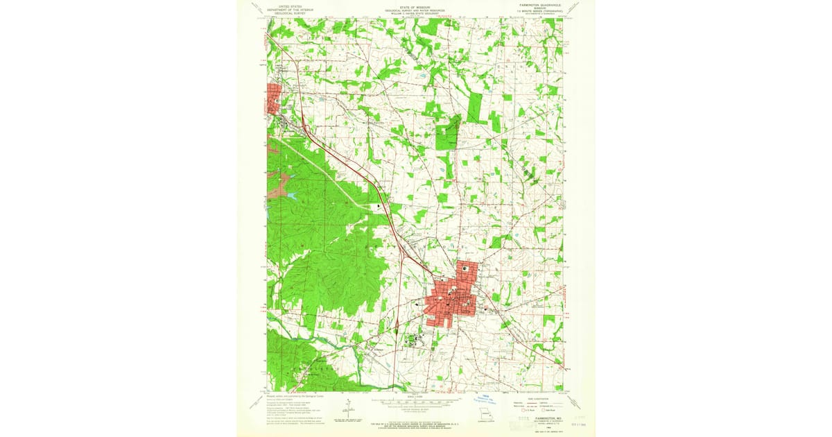 1964 Map of Farmington, MO — High-Res | Pastmaps