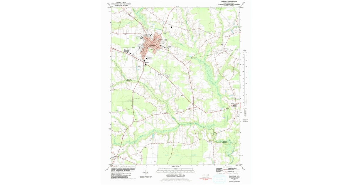 1980s Maps of Greene County, NC | Pastmaps