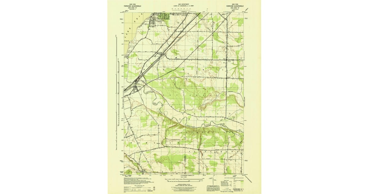 1944 Map of Farnham, NY — High-Res | Pastmaps