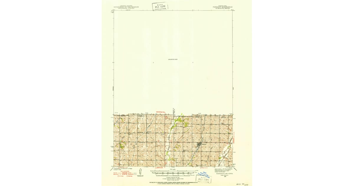 1939 Map of Farragut, IA — High-Res | Pastmaps