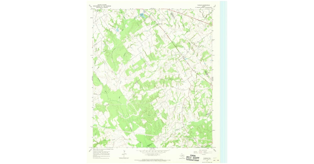 1966 Map of Farrar, Limestone County, TX — High-Res | Pastmaps