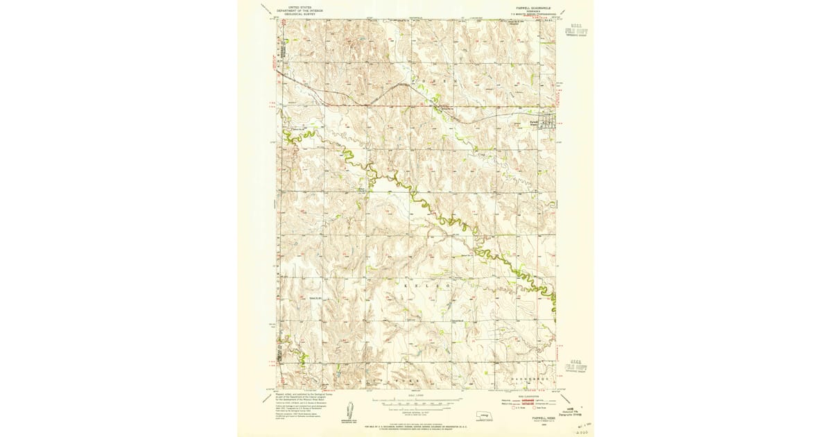 1953 Map of Farwell, NE — High-Res | Pastmaps