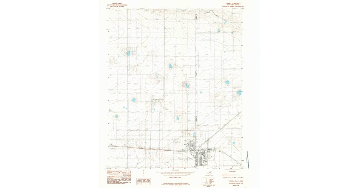 1985 Map of Farwell, TX — High-Res | Pastmaps