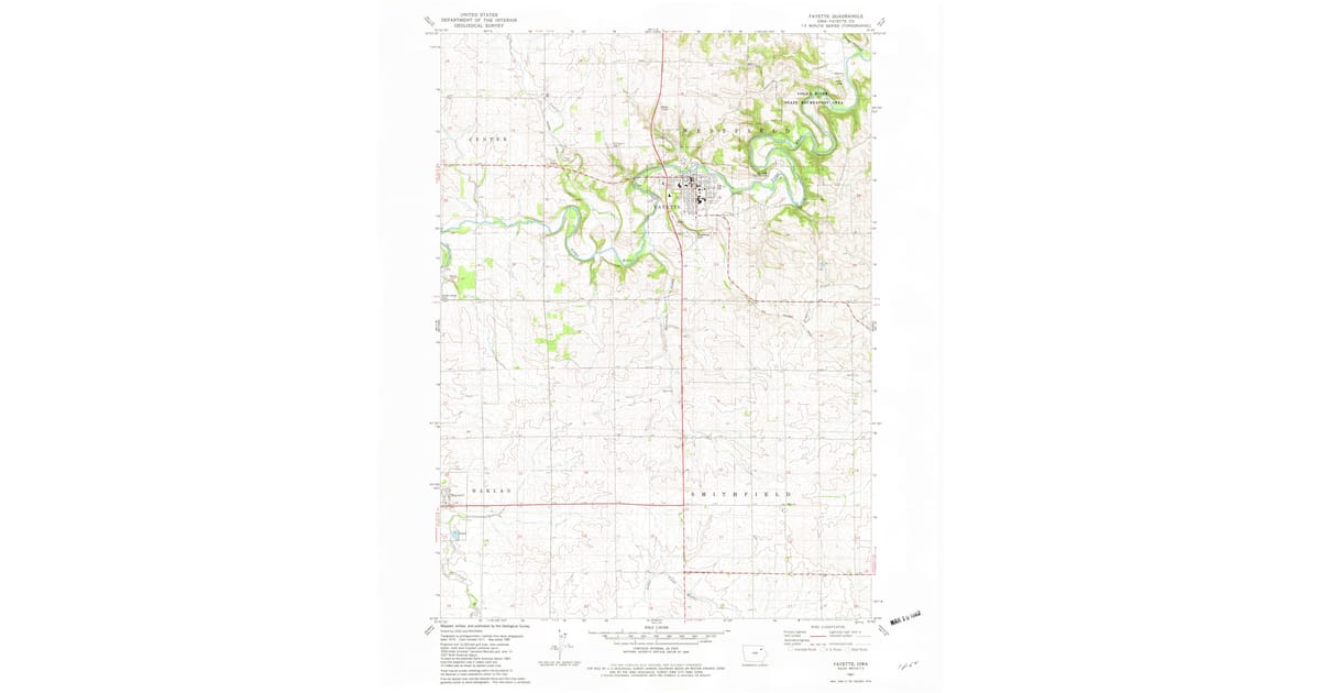 1981 Map of Fayette, IA — High-Res | Pastmaps