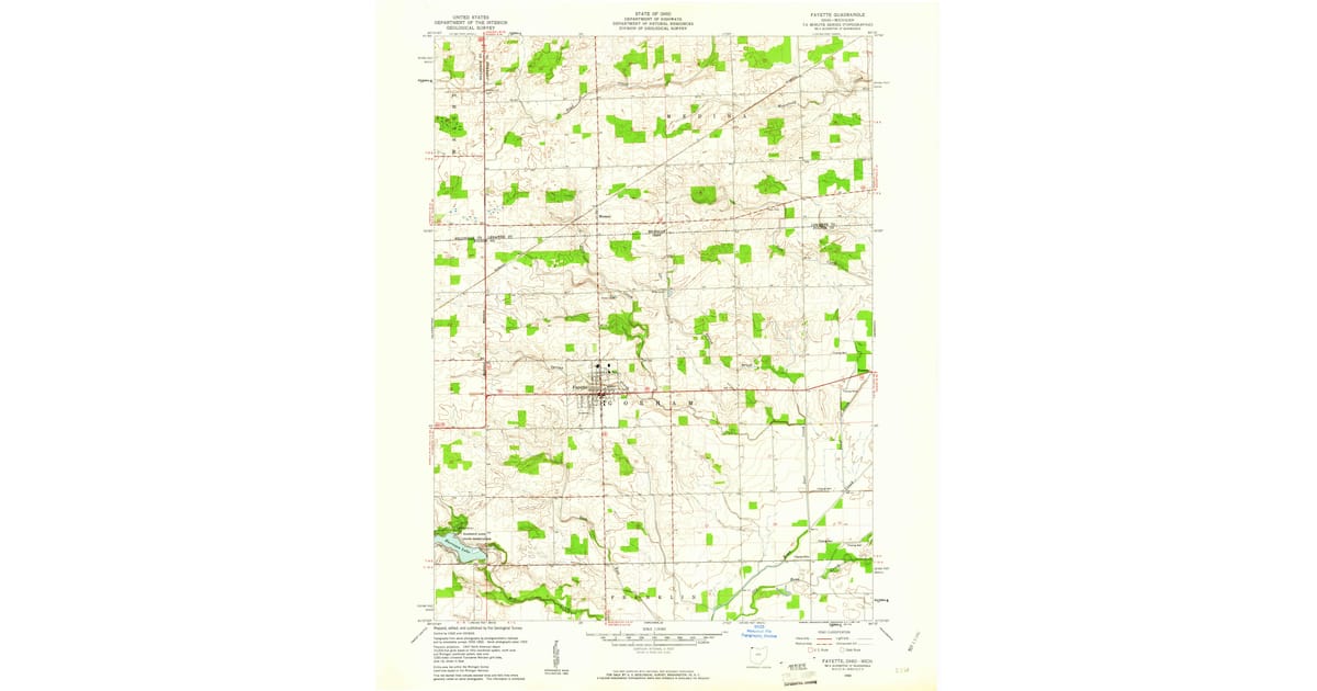 1960 Map of Fayette, OH — High-Res | Pastmaps