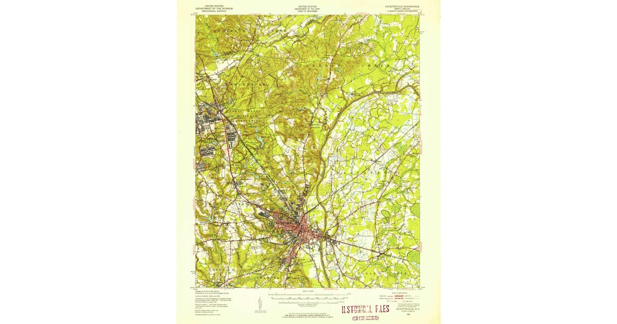 Old Historical Maps of Hope Mills, NC | Pastmaps