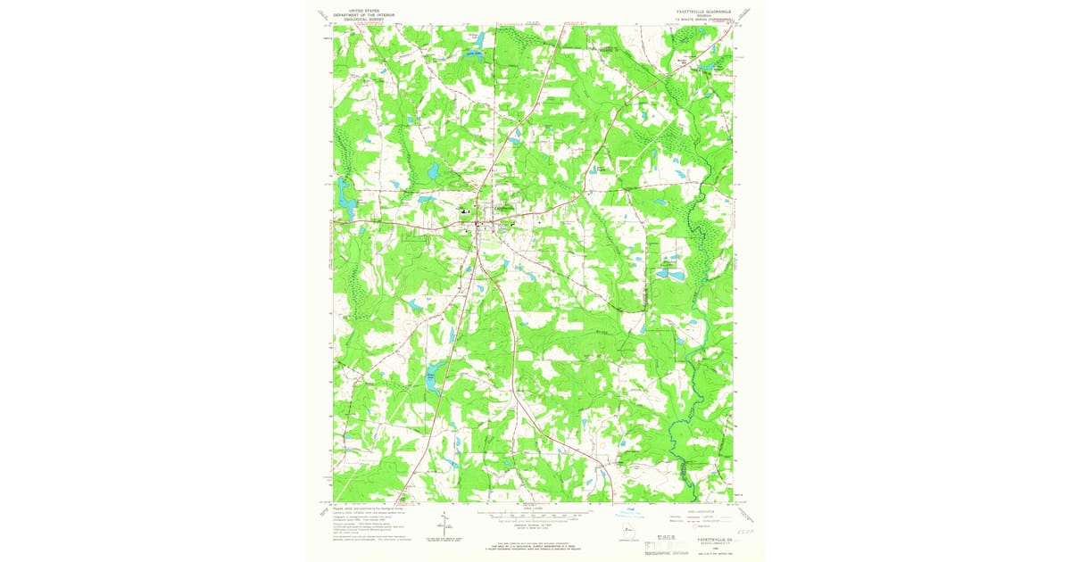 1965 Map of Fayetteville, GA — High-Res | Pastmaps
