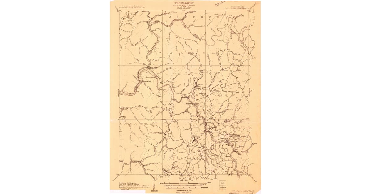 1908 Map of Fayetteville, WV — High-Res | Pastmaps