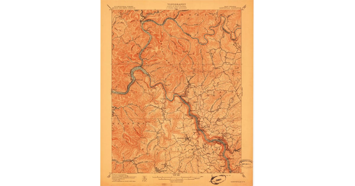 1910 Map of Fayetteville, WV — High-Res | Pastmaps