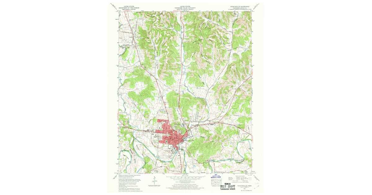 1966 Map of Fayetteville, TN — High-Res | Pastmaps