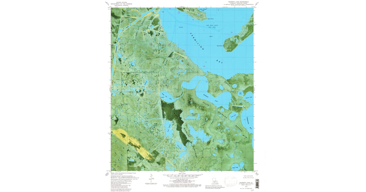 1979 Map of Fearman Lake, Vermilion Parish, LA — High-Res | Pastmaps