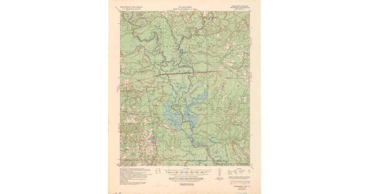 1939 Map of Felsenthal, AR — High-Res | Pastmaps