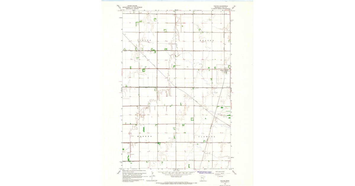 1966 Map of Felton, MN — High-Res | Pastmaps