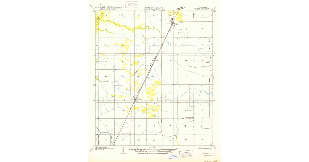 1950 Map of Fenton, LA — High-Res | Pastmaps
