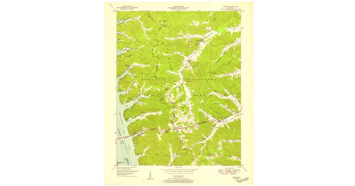 1950 Map of Fenton, Trigg County, KY — High-Res | Pastmaps