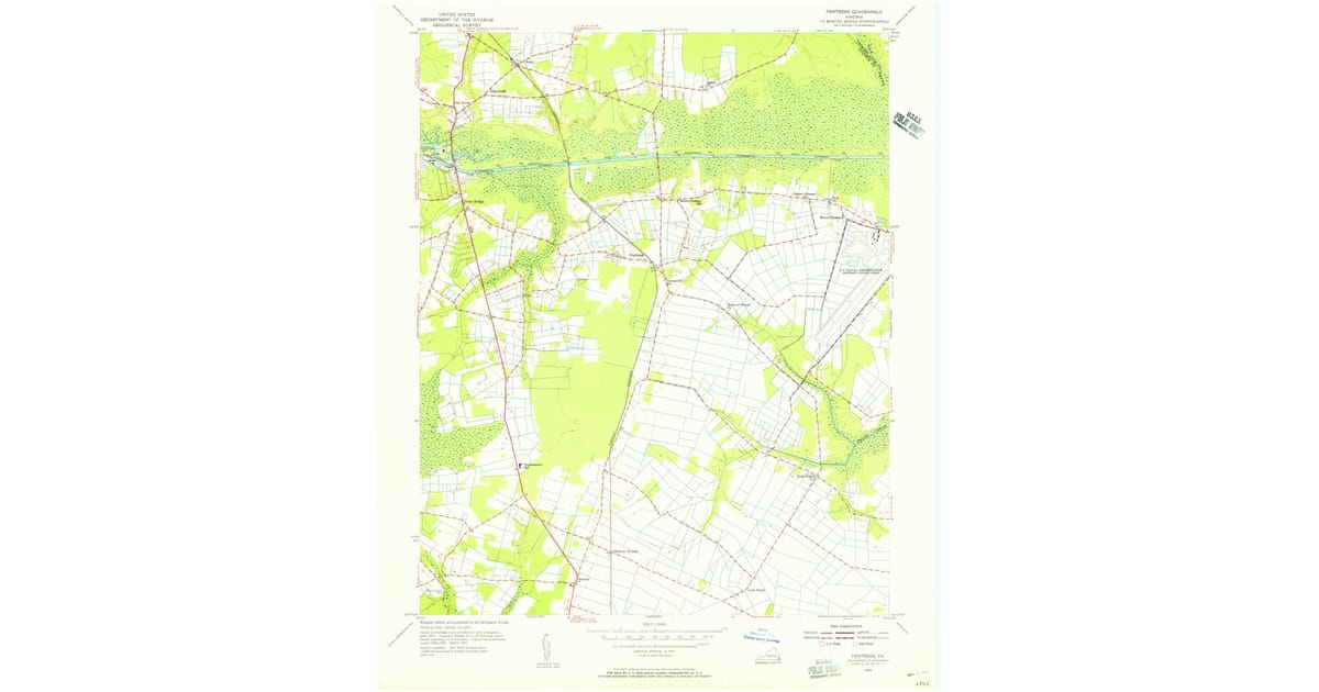 1954 Map of Fentress, Virginia — High-Res | Pastmaps