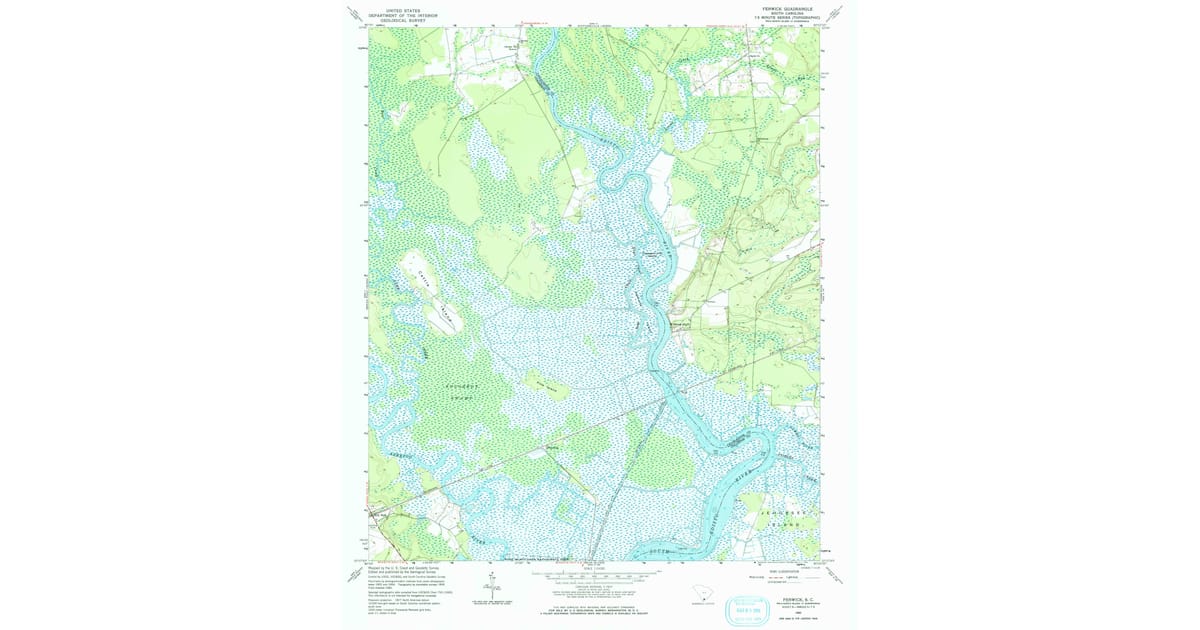 1960 Map of Fenwick, Colleton County, SC — High-Res | Pastmaps
