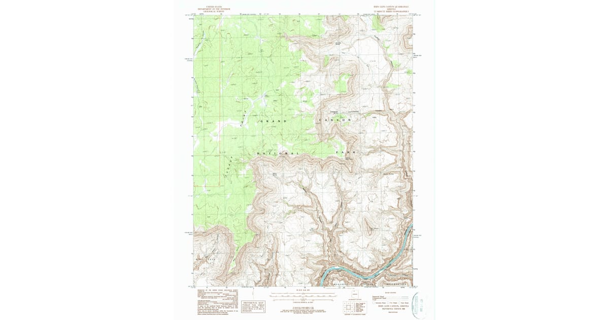 1988 Map of Fern Glen Canyon, Mohave County, AZ — High-Res | Pastmaps