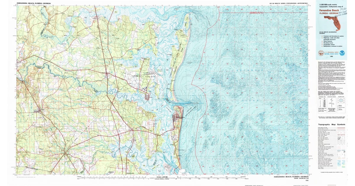1980s Maps of Point Peter Landing, GA | Pastmaps