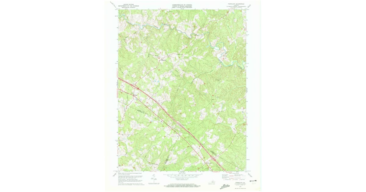 1970 Map of Ferncliff, Louisa County, VA — High-Res | Pastmaps