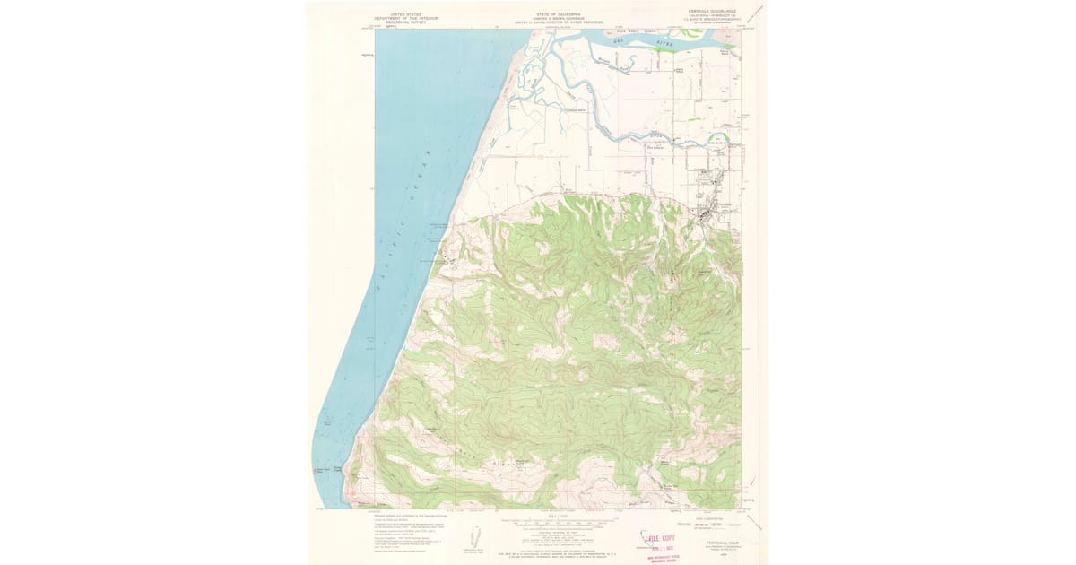 1959 Map of Ferndale, CA — High-Res | Pastmaps